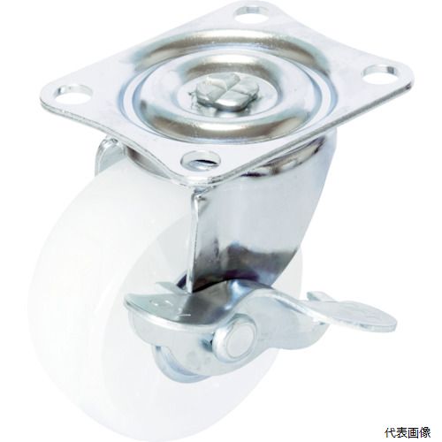 【特長】 ●走行性、耐荷重性を備えた小型キャスターです。 【用途】 ●事務機器や家具、運搬車や軽量ラック等、幅広い用途に。 【仕様】 ●許容荷重(daN)：55 ●許容荷重(kgf)：56.1 ●車輪径D(mm)：65 ●車輪幅(mm)：2...