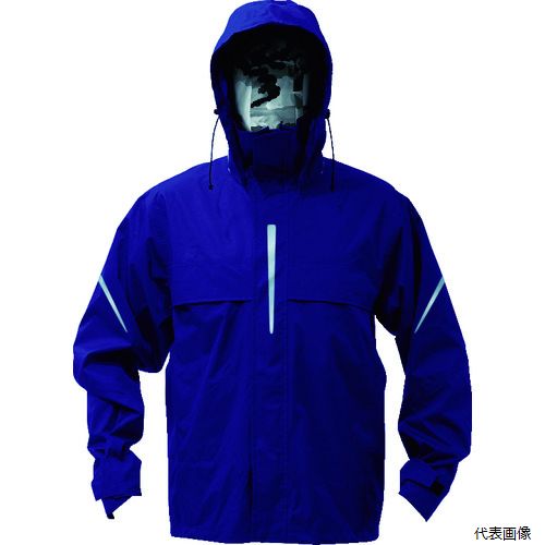 【特長】 ●上着には全方位で蒸れを逃がすベンチレーション（通気口）とリフレクター付きです。 ●ヒジが曲げやすく運動性を重視したレインスーツです。 【用途】 ●雨天時の野外作業。 【仕様】 ●色：ネイビー ●サイズ：S ●身長(cm)：150...