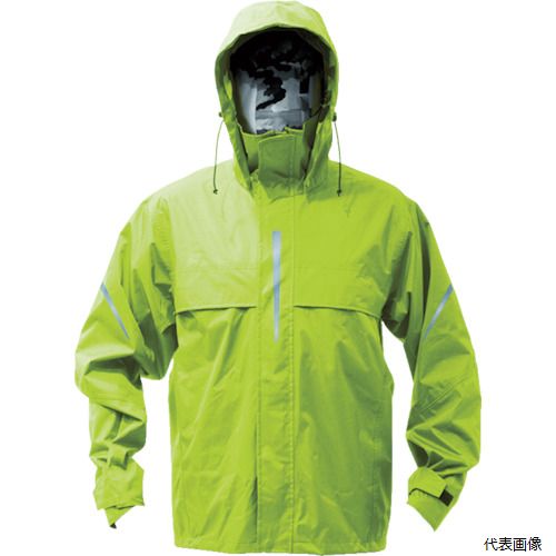 【特長】 ●上着には全方位で蒸れを逃がすベンチレーション（通気口）とリフレクター付きです。 ●ヒジが曲げやすく運動性を重視したレインスーツです。 【用途】 ●雨天時の野外作業。 【仕様】 ●色：ライム ●サイズ：LL ●身長(cm)：175...