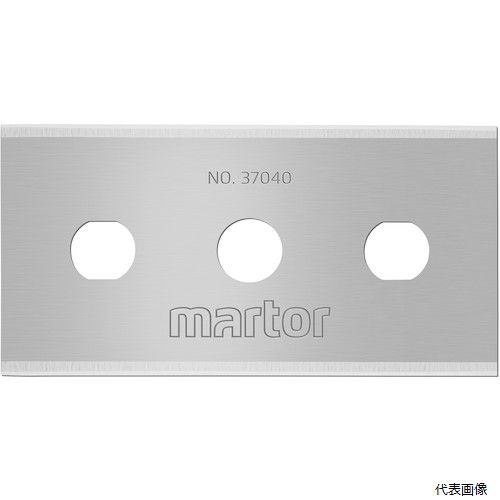 【特長】 ●セーフティカッター用替刃です。 【仕様】 ●刃厚(mm)：0.4 ●長さ(mm)：43 ●幅(mm)：22 ●martor　替刃　10枚　INDUSTRIAL　BLADE　37040 【材質／仕上】 ●刃：合金工具鋼 【入数】 ...