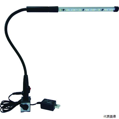 【特長】 ●先端のLEDライトが交換できるセパレートタイプです。 ●スタンドから外してACアダプターに直接接続もできます。 【用途】 ●作業照明、検査用照明。 【仕様】 ●明るさ(lm)：378 ●吸着力(N)：320 ●マグネット幅(mm...