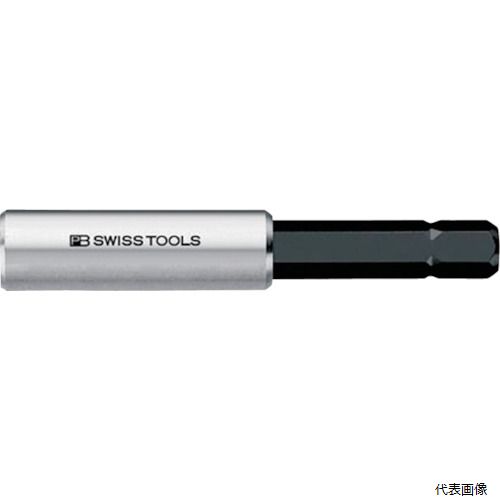 【特長】 ●ビットはホルダー内部のマグネットにより保持します。 ●電動ドライバー等で、PBのC6シリーズなどシャンク径6.35mmのビットを使用する際に最適です。 ●ホルダー部はマグネット式です。 【仕様】 ●全長(mm)：60 ●差込角(...