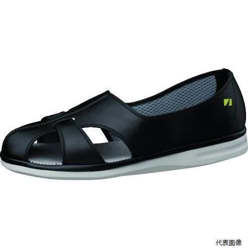 【特長】 ●靴底から静電気を逃し、スパークを防止します。 ●通気性に優れています。 【用途】 ●クリーンルーム・看護・介護作業等に。 【仕様】 ●寸法(cm)：25.5 ●足幅サイズ：EEE ●色：ブラック ●電気抵抗値(Ω)：1.0×10...