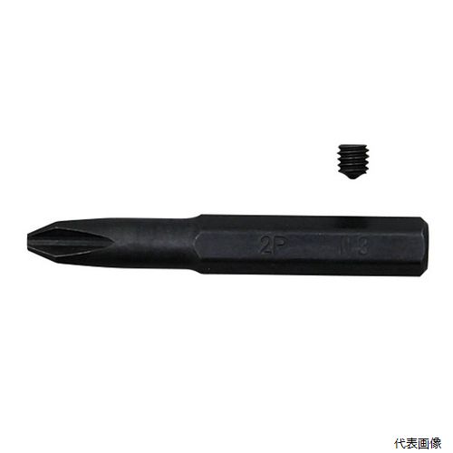 【特長】 ●クロスビットです。 【仕様】 ●適用品番：BT3-3P・BT4-3P ●番手：No.3 ●軸径(S；mm)：8 ●全長(L；mm)：51 ●タイプ：B 【用途】 ●ヘキサゴンビットソケット用。 【セット内容/付属品】 ビット、止...