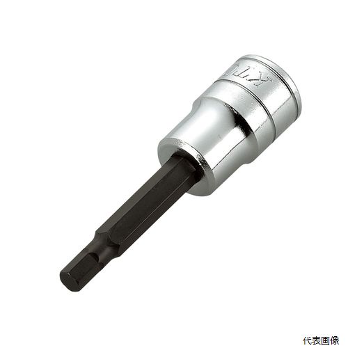 【特長】 ●ビットの交換が可能です。 ●差込角9.5sq.のヘキサゴンビットソケットです。 【仕様】 ●差込角(sq.)：9.5 ●サイズ(S；mm)：6 ●外径(D；mm)：17 ●全長(L；mm)：66 ●軸長(l；mm)：37 ●質量...