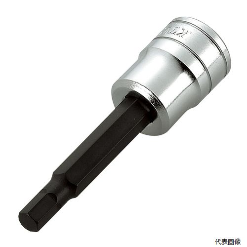【特長】 ●ビットの交換が可能です。 ●差込角6.3sq.のヘキサゴンビットソケットです。 【仕様】 ●差込角(sq.)：6.3 ●サイズ(S；mm)：3 ●外径(D；mm)：16 ●全長(L；mm)：54.5 ●軸長(l；mm)：32 ●...