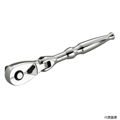 【特長】 ●1/4”SQのボディーに3/8”SQのドライブを組み込んだコンパクトタイプのラチェットです。 ●首振りヘッドタイプです。 ●プッシュリリースボタン付です。 【仕様】 ●差込角(sq.)：9.5 ●タイプ：小判形 ●送り角度(°)...