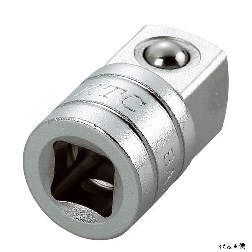【特長】 ●6.3sq.のソケットアダプタです。 【仕様】 ●差込角凹(sq.)：6.3 ●差込角凸sq.)：9.5 ●ソケット部外径(D；mm)：13 ●全長(L；mm)：22 ●重量(g)：15 【注意事項】 ※アダプタの限界トルクは小...