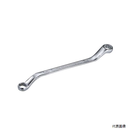 【特長】 ●45°ロングめがねレンチです。 ●十二角タイプです。 【仕様】 ●サイズ(S1xS2；mm)：22x24 ●メガネ部小幅(D1；mm)：33 ●メガネ部大幅(D2；mm)：35 ●メガネ部小厚み(T1；mm)：13.5 ●メガネ...