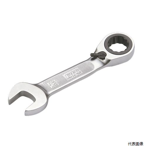 【特長】 ●オフセットタイプのショートラチェットコンビネーションレンチです。 ●ラチェット部は、本締めが可能です。 ●レバー操作により回転方向を切り替えできます。 ●滑りにくいグリップデザインを採用しました。 ●十二角タイプです。 【仕様】...