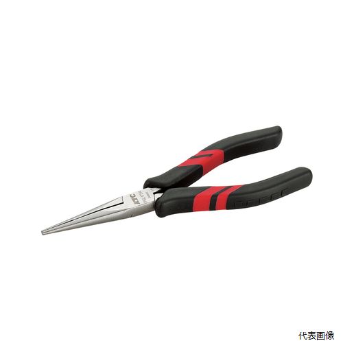 【特長】 ●スリムタイプのラジオペンチです。 【仕様】 ●全長(L；mm)：175 ●寸法l(mm)：54 ●寸法W1(mm)：13.5 ●寸法W2(mm)：55 ●寸法T1(mm)：9 ●寸法T2(mm)：14.5 ●重さ(g)：130 ...
