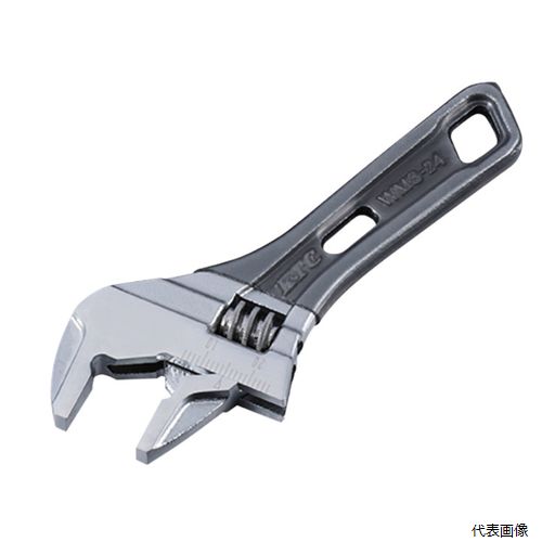 【特長】 ●ショートボディで狭い場所での使用が可能です。 ●三面接触とガタをおさえた設計で、ボルトがなめにくく、安定した締め緩めが可能です。 ●配管・水回りの袋ナットなどの大径ナットにも対応。 ●ハンドル部には握り心地を考慮したディッピング...