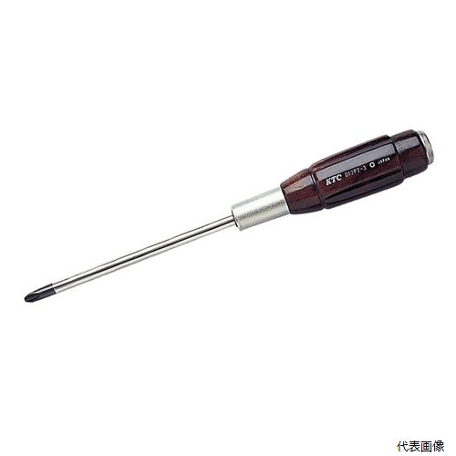 【特長】 ●手にやさしい天然木を採用したクロスドライバです。 ●軸は貫通タイプで、先端マグネット付です。 ●軸の材質はCr-Vです。 【仕様】 ●番手：No.2 ●軸径(d；mm)：6.3 ●グリップ最大径(D；mm)：32 ●全長(L；m...