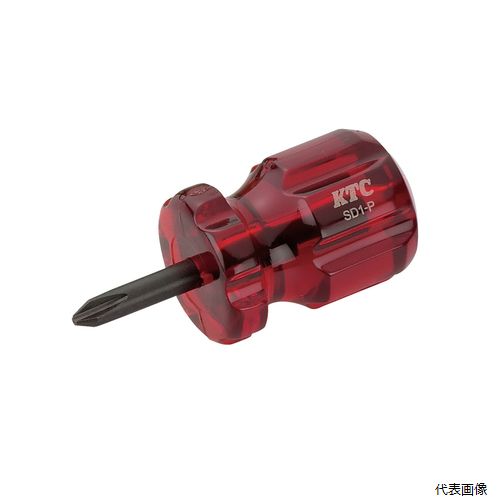 【特長】 ●狭い場所にあるねじの脱着に便利です。 ●軸の材質はSWRH62Aです。 ●クロスタイプの樹脂柄スタッビドライバです。 【仕様】 ●タイプ：クロスNo.2 ●刃先厚(a；mm)：- ●刃先幅(b；mm)：- ●グリップ径(D；mm...