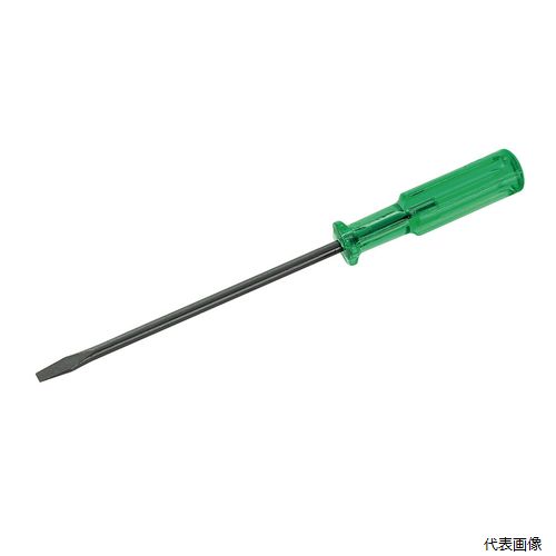 【特長】 ●マイナスタイプのベビードライバです。 ●メーター類の調整及び精密機器等に使用します。 【仕様】 ●タイプ：マイナス ●刃先厚(a；mm)：0.4 ●刃先幅(b；mm)：2.5 ●軸径(d；mm)：3 ●グリップ径(D；mm)：1...