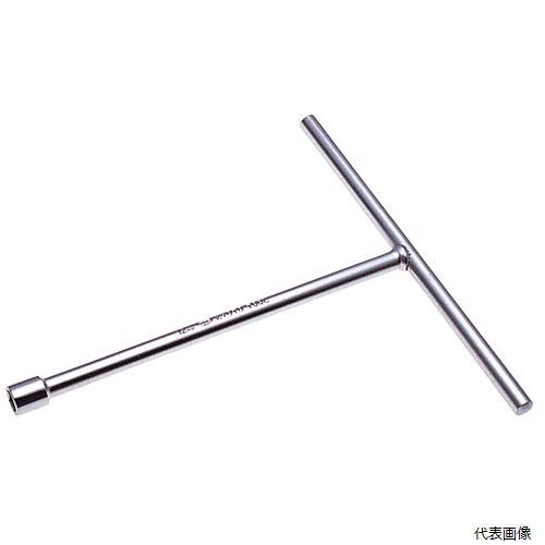 【特長】 ●六角タイプのT形レンチです。 ●ハンドル上面にサイズ刻印してあり、ツールステーションなどにつり下げた場合、確認しやすくなっています。 【仕様】 ●六角サイズ(S；mm)：12 ●ソケット部幅(D；mm)：17 ●軸幅(d；mm)...