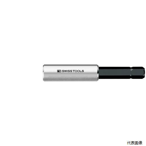 【特長】 ●ビットはホルダー内部のマグネットにより保持します。 ●電動ドライバー等で、PBのC6シリーズのビットを使用する際に最適です。 ●ホルダー部はマグネット式です。 【仕様】 ●差込角(”HEX)：1/4 ●軸径(φmm)：10 ●全...