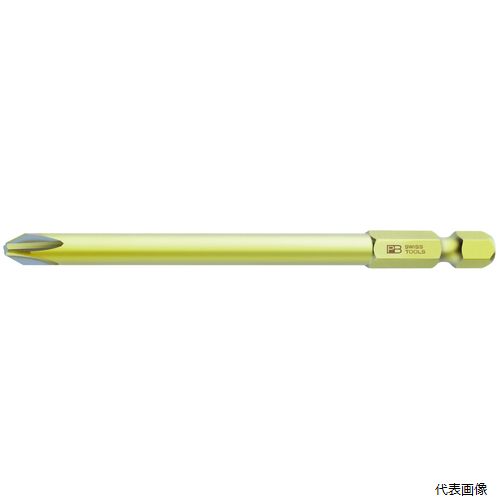 【特長】 ●強度と精度に優れた差込角1/4”(6.35mm)の段付きロングプラスビットです。 【仕様】 ●差込角(”HEX)：1/4(6.3mm) ●サイズ：#2 ●全長(mm)：95 ●軸長(mm)：70 ●軸径(φmm)：6 ●ボール溝...