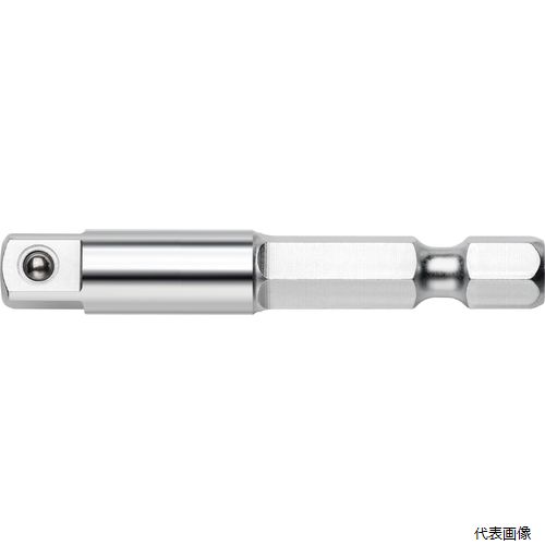 【特長】 ●ワンタッチビットロック式の電動ドライバー等で、PBのV6シリーズ(1/4”sq)のビットソケットを使用する際に最適です。 【仕様】 ●軸径(φmm)：8 ●全長(mm)：50 ●質量(g)：15 ●ボール溝中心から後端までの長さ...