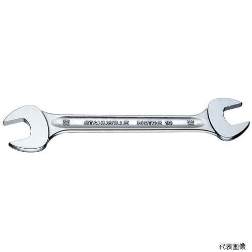 【特長】 ●軽さと剛性感を両立するI型ボディーのスパナ。 【仕様】 ●サイズ(mm)：22×24 ●全長(L；mm)：250 ●スパナ部巾(小・b1/大・b2；mm)：49/53 ●スパナ部厚み(a；mm)：7.8 ●質量(g)：232 【...