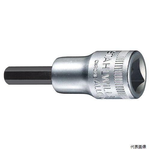 【特長】 ●頑丈な圧入式の3/8"SQヘックスビットソケット。 【仕様】 ●差込角(SQ；inch)：3/8 ●サイズ(mm)：8 ●全長(L1；mm)：52 ●軸長(L2；mm)：20 ●ソケット部外径(d；mm)：17.8 ●質量(g)...