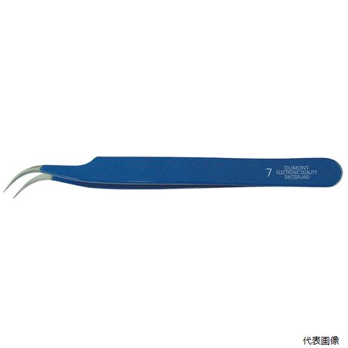 【特長】 ●INOX(ステンレス)：耐腐食、耐酸性に優れており硬度はあまり高くないが錆びに強く、磁気を帯びる。 ●細い仕上げ。 ●先端カーブタイプ。 ●エポキシカバー付き。 【仕様】 ●全長(mm)：115 ●先端幅(mm)：0.17 ●先...