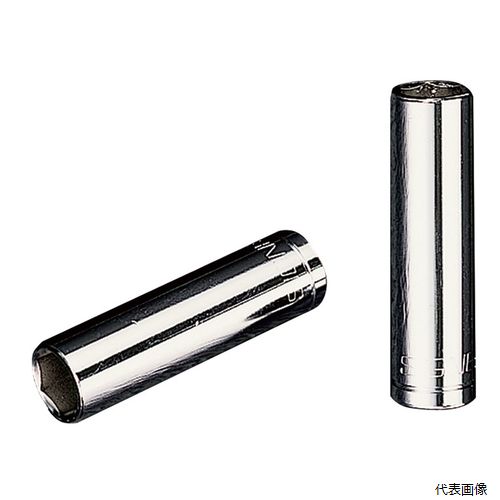 【特長】 ●ミラー仕上げのメッキが美しいディープソケット。 ●ボルトの貫通したナットや、奥まった所での作業に最適。 ●ボルト・ナットを傷めにくい面接触タイプ。 ●6角タイプ。 【仕様】 ●差込角(SQ)：1/4 ●サイズ(mm)：8 ●全長...