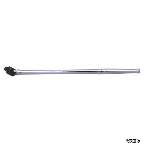 【特長】 ●ミラー仕上げのメッキが美しいスピンナーハンドル。 【仕様】 ●差込角(SQ)：3/8 ●全長(mm)：380 ●ヘッド径(mm)：20 【用途】 ●本締めに最適。 ●力をかけて締める際に。 【注意事項】 ※パイプ等を差し込んで使...