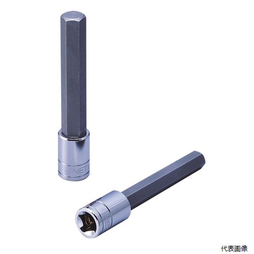 【特長】 ●6角キャップスクリュー用のロングビットソケット。 【仕様】 ●差込角(SQ)：1/2 ●サイズ(mm)：16 ●全長(L1；mm)：140 ●軸長(L2；mm)：102 ●外径(D；mm)：24 ●ビット部材質：S2 ●ソケット...