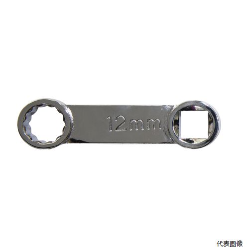 【特長】 ●トルクレンチに取り付けて使用します。 ●ソケットではどうしても締められない場所にあるボルト・ナットのトルク管理に大変便利なトルクアダプターです。 【仕様】 ●差込角(SQ)：3/8 ●材質：クロームバナジウム鋼 ●サイズ(mm)...