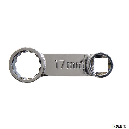 【特長】 ●トルクレンチに取り付けて使用します。 ●ソケットではどうしても締められない場所にあるボルト・ナットのトルク管理に大変便利なトルクアダプターです。 【仕様】 ●差込角(SQ)：3/8 ●材質：クロームバナジウム鋼 ●サイズ(mm)...