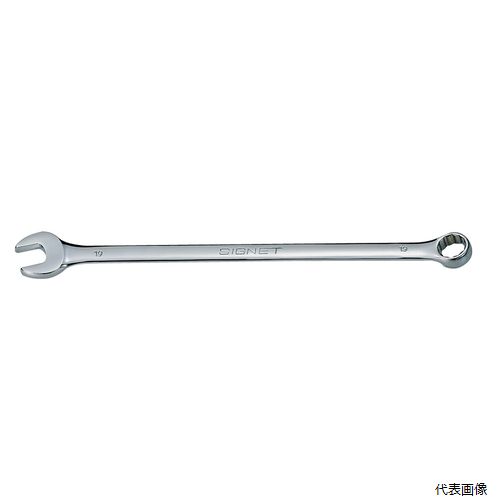 【特長】 ●コストパフォーマンスに優れた超ロングコンビネーションレンチ。 ●美しいミラーメッキ仕上げ。 【仕様】 ●メガネ部オフセット角(°)：15 ●サイズ(mm)：10 ●全長(L；mm)：188 ●スパナ部幅(B；mm)：23 ●メガ...