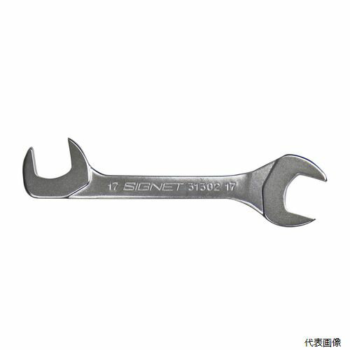 【特長】 ●大変薄いので、ダブルナットや精密な作業に便利。 ●15°と75°の角度で様々な箇所へアクセス可能。 【仕様】 ●サイズ(mm)：17 ●全長(mm)：140 ●厚み(mm)：4.8 ●質量(g)：68 【入数】 ●1丁 他のサイ...