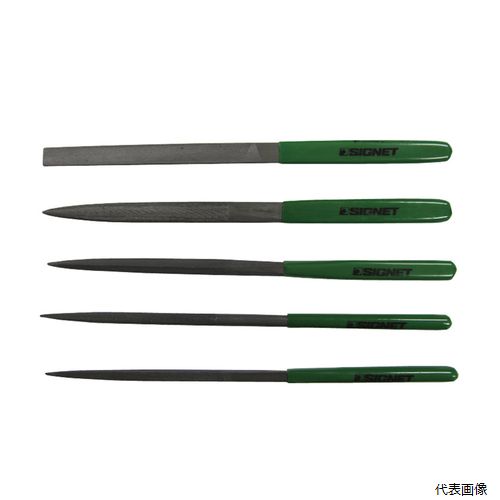 【特長】 ●コンパクトなヤスリ5本セット。 ●ビニールケース付き。 【仕様】 ●全長(mm)：220 【セット内容/付属品】 ヤスリ：平・半丸・丸・四角・三角タイプ各1本 【注意事項】 ※単品での販売は致しておりません。 【入数】 ●1セッ...