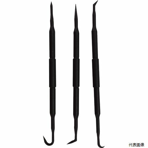 【特長】 ●傷をつけにくいTPR素材のピックツールです。 ●耐衝撃性・耐摩耗性・潤滑性に優れています。 ●形状は、ストレート大/フック大、ストレート小/フック60゜、フック小/フック45゜の3タイプです。 ●パーツの分解、Oリングやシールの...