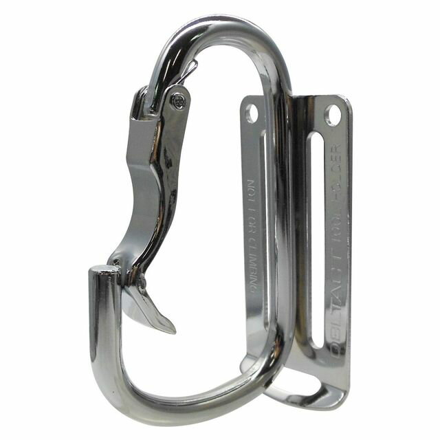 湾曲ゲート×爪付き!工具の着脱が超簡単! 【特長】 ●建築・土木・高所作業など幅広く使用できます。 ●あらゆる作業シーンに対応した落下防止コード取付用穴付き ●ゲート部最大開口25mm ●60mmベルト対応 ●3点溶接 【商品サイズ】 H1...