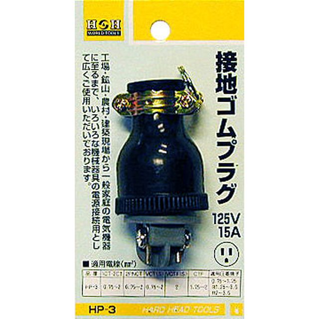 工場・建築現場・一般家庭の電気機器に至るまで、いろいろな機械器具の電源接続用として広く使用いただけます。 【仕様】 ●15A×125V 【入数】 ●1ヶ 他のサイズはこちら 在庫のない商品は検索に表示されない場合がございます