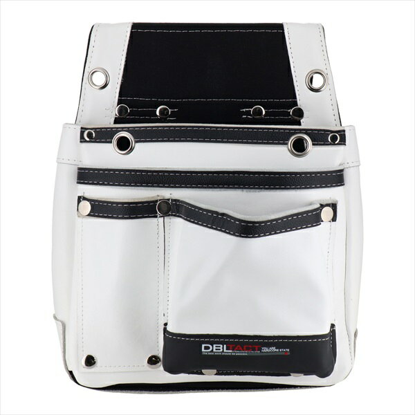 本革の釘袋!ワンランク上の職人さん向けモデル! 【特長】 ●本革の釘袋　ワンランク上の職人さん向けモデル ●切れ込み巾60mm ●補強パネル入り 【商品サイズ】 本体寸法：H325×W260×D85mm 深さ：2段（230mm／190mm）...