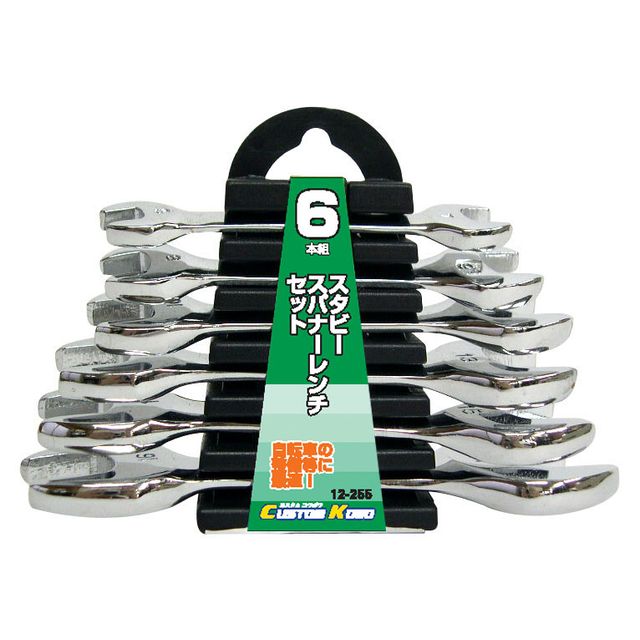 必要なサイズを揃えた便利で使いやすいレンチセット 【材質】 ●本体:S45C 【セット内容／付属品】 ●サイズ:6×7／10×11／12×13／14×15／16×17mm 【内容量】 1ヶ 他のサイズはこちら 在庫のない商品は検索に表示され...