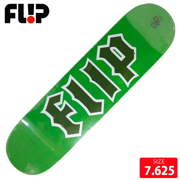 BRAND:FLIP/フリップ MODEL:YOUNG ONE CANCELLED GREEN■SPEC 7.625 長さ 80.5cm 幅 19.5cm ノーズ 18cm テール 17cm ホイルベース 36cm選べるグリップテープ付きT...
