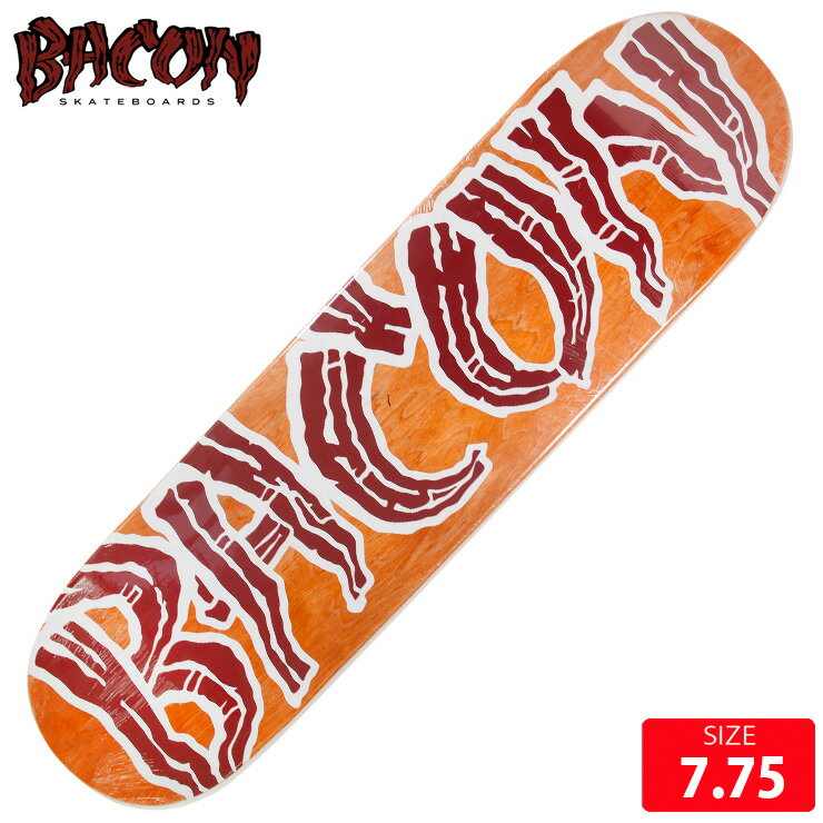 BRAND:BACON/ベーコンアメリカ・ポートランド発のデッキブランドMODEL:LOGO DECK 7.75x29■SIZE 7.75長さ 76.1cm 幅 19.7cm ノーズ 17.6cm テール 17cm ホイルベース 31.5c...