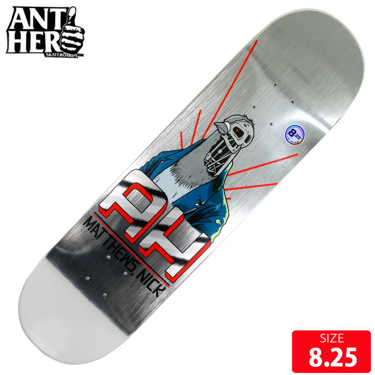 ■BRAND:ANTIHERO/アンチヒロー■MODEL:NICK MATTHEWS THE PIGEONATOR■サイズ 8.25■長さ 81.5cm 幅 21cm ノーズ 18.5cm テール 18cm ホイルベース 36.5cm選べる...