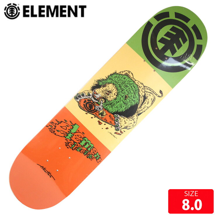 BRAND:ELEMENT/エレメントMODEL：HILTON LIONメーカー品番：BG027003■SIZE 8.0長さ 80.7cm 幅 20.4cm ノーズ 18.2cm テール 16.8cm ホイルベース 36.5cmお勧めトラッ...