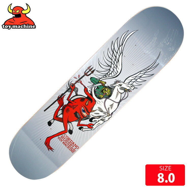 BRAND: TOYMACHINE/トイアマシーンMODEL:RUSSEL PEAGASUSU■SIZE 8.0長さ 80.5cm 幅 20.3cm ノーズ 18.5cm テール 17.5cm ホイルベース 36.3cm選べるデッキテープ ...
