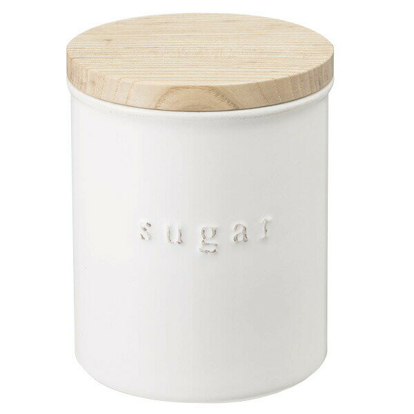陶器製のおしゃれなキャニスターヴィンテージ加工された風合いが美しいキャニスター。 砂糖用。ぬくもりのある陶器製白い陶器と、天然木製の蓋がナチュラルな、ぬくもりのあるデザイン。シリーズで揃えて別売りでコーヒー用、塩用、無地もあります。シリーズ...