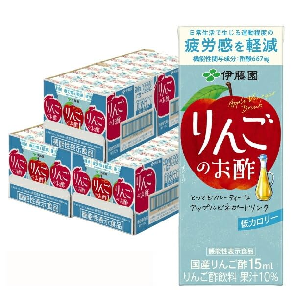 パッケージ個数:3ラベルのデザインが掲載の画像と異なる場合がございますご了承ください りんごのお酢は、日常生活で生じる運動程度の疲労感を軽減する機能があることが報告されている、りんご酢由来の機能性関与成分「酢酸」を667mg含有した、機能性...