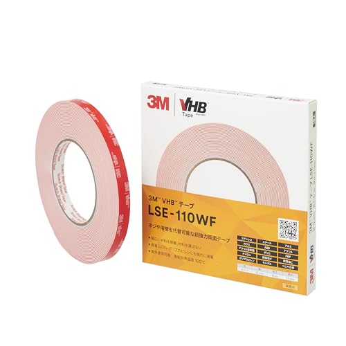 ホワイト/12mm x 10m/LSE-110WF 12X10 BOX・Size:12mm x 10m・パッケージ個数:1・多用途タイプ：幅広い材料に接着、ポリプロピレンなどの難接着プラスチックにも強力に接着します。・3M VHB テープは...