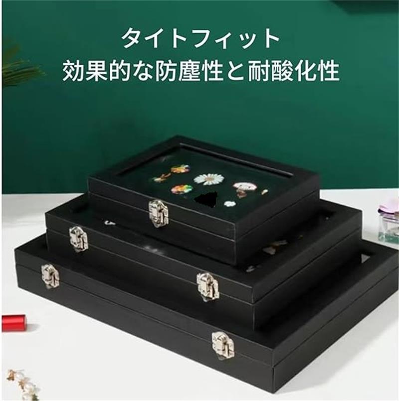 材質：フレーム+透明ガラス+外側PU、内側スポンジ、耐久性のある素材、強くて耐久性があり、損傷しにくく、長寿命です。 サイズ：S：20*15*5CM（長さ*幅*高さ）、M：28*20*5CM（長さ*幅*高さ）、L：35*24*5CM（長さ*...