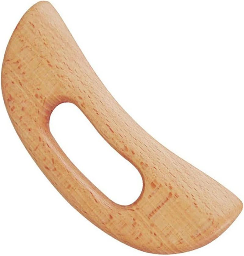 天然のブナ材でできており、しっかりと丈夫で、静電気がなく、滑らかで、長期間使用できます。グアシャスクレーパーのサイズ：約19 * 7.5cm。。 グアシャマッサージ、ソフトカーブ、丸みを帯びた角の良いヘルパー、グアシャマッサージは肌を傷つけ...