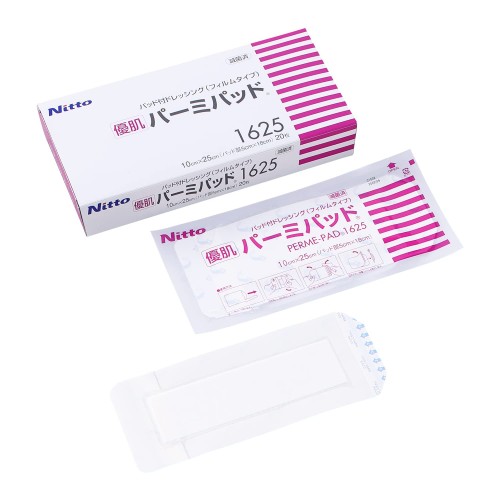 柔軟性・通気性にすぐれています。角質剥離の少ない粘着剤を使用しています。パッドは高吸液性・非固着性なので、交換時に創部を傷めません。防水性があります。